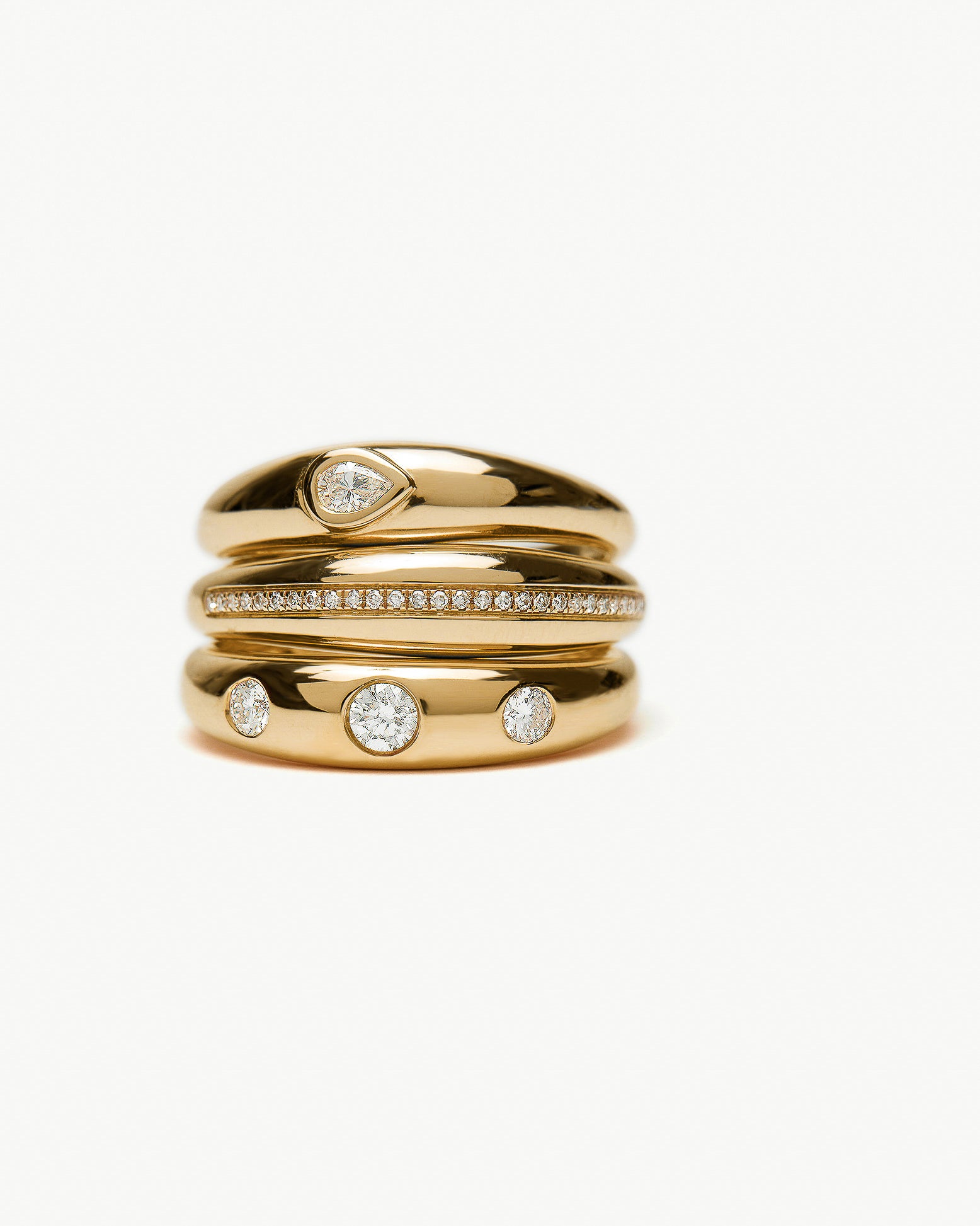 THE DOME RING WITH PEAR DIAMOND – ÖUGIE